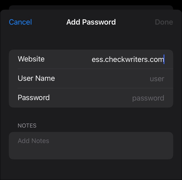 Remember Login Credentials (ESS)